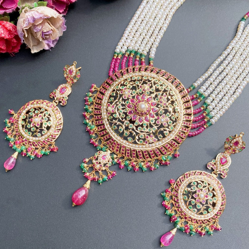 Buy Gold Rani Haar Sets Online | Intricately Carved Rajasthani Design